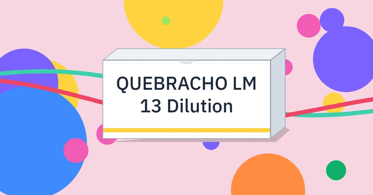 Symbolbild: Packung mit der Aufschrift QUEBRACHO LM 13 Dilution (PZN 13673692) – Verfügbarkeit und Bezug in Apotheken in Frankfurt am Main