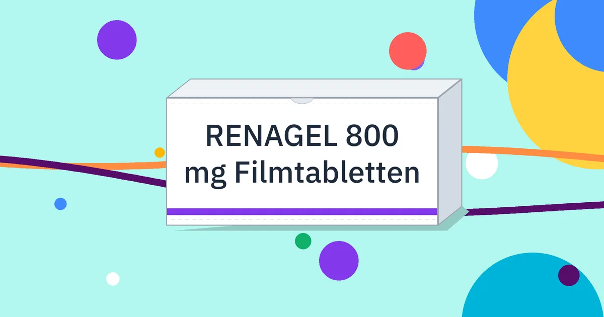Symbolbild: Packung mit der Aufschrift RENAGEL 800 mg Filmtabletten (PZN 01587059) – Verfügbarkeit und Bezug in Apotheken in Frankfurt am Main