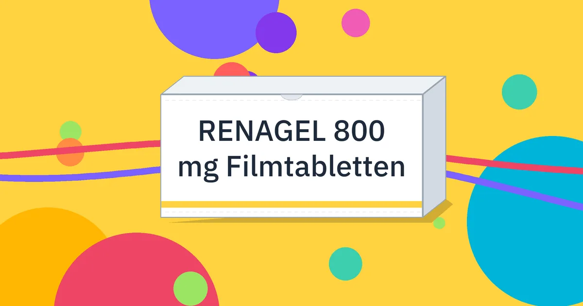 Symbolbild: Packung mit der Aufschrift RENAGEL 800 mg Filmtabletten (PZN 16124537) – Verfügbarkeit und Bezug in Apotheken in Frankfurt am Main