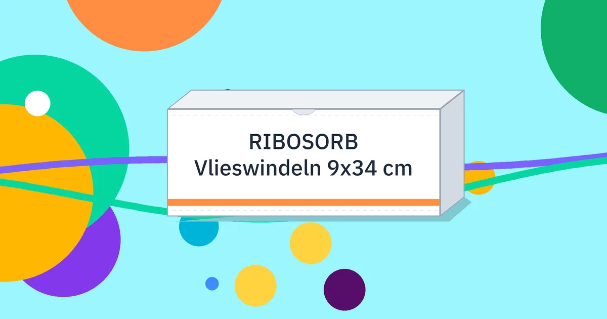 Symbolbild: Packung mit der Aufschrift RIBOSORB Vlieswindeln 9x34 cm (PZN 09074359) – Verfügbarkeit und Bezug in Apotheken in Frankfurt am Main