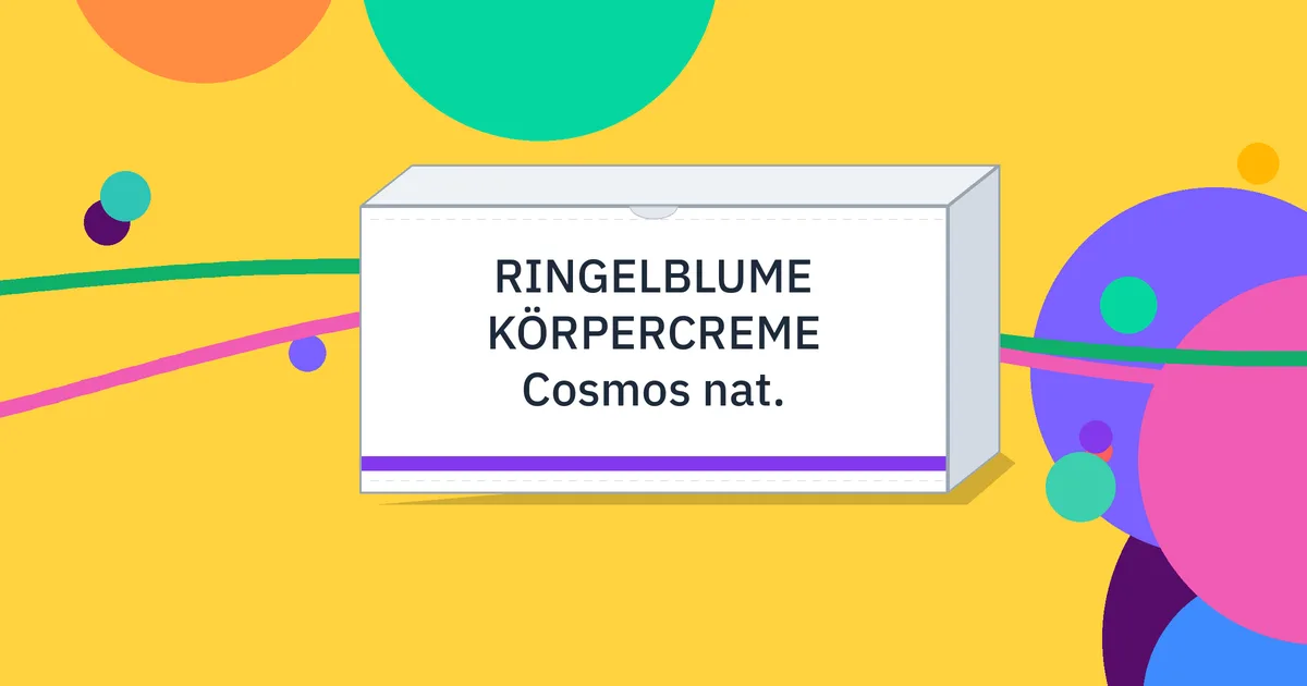 Symbolbild: Packung mit der Aufschrift RINGELBLUME KÖRPERCREME Cosmos nat. (PZN 19767313) – Verfügbarkeit und Bezug in Apotheken in Frankfurt am Main