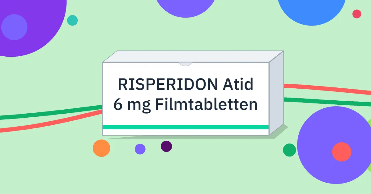 Symbolbild: Packung mit der Aufschrift RISPERIDON Atid 6 mg Filmtabletten (PZN 03031171) – Verfügbarkeit und Bezug in Apotheken in Frankfurt am Main