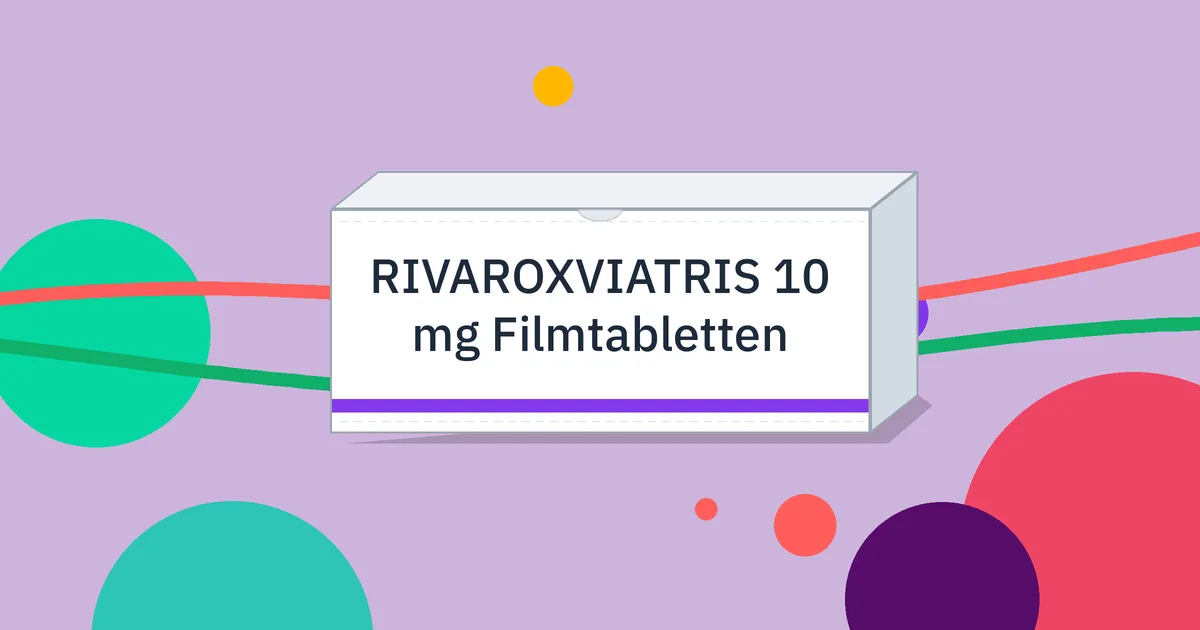 Symbolbild: Packung mit der Aufschrift RIVAROXVIATRIS 10 mg Filmtabletten (PZN 20088066) – Verfügbarkeit und Bezug in Apotheken in Frankfurt am Main