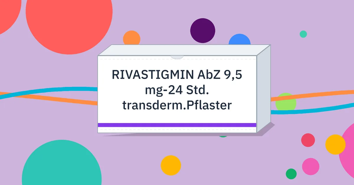 Symbolbild: Packung mit der Aufschrift RIVASTIGMIN AbZ 9,5 mg-24 Std. transderm.Pflaster (PZN 04708730) – Verfügbarkeit und Bezug in Apotheken in Frankfurt am Main