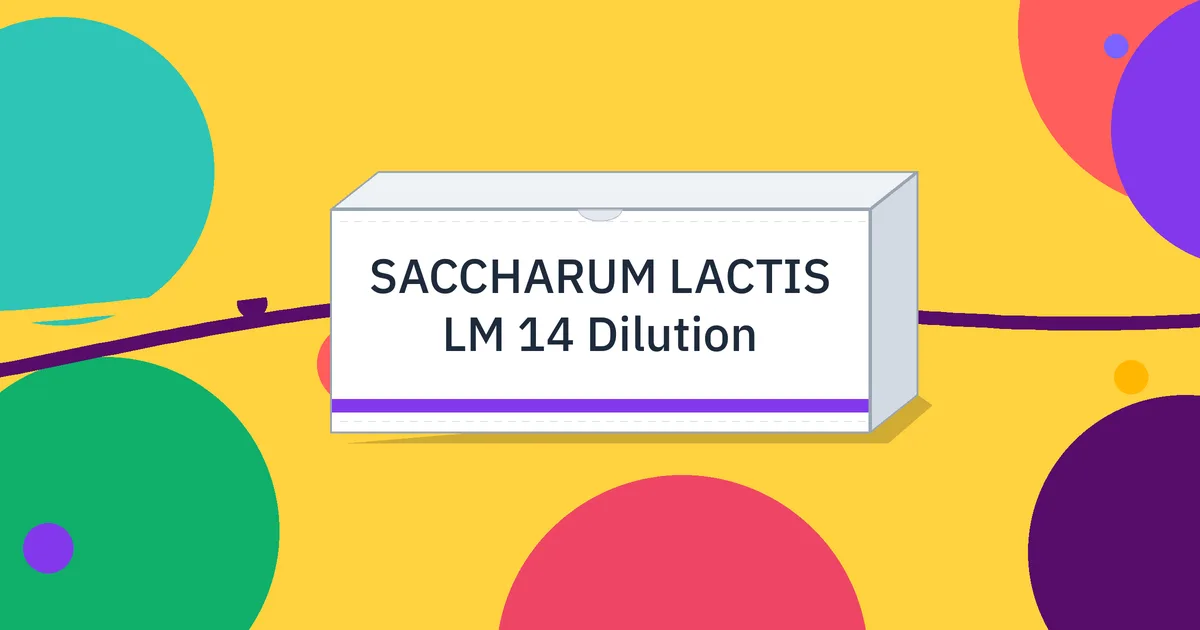 Symbolbild: Packung mit der Aufschrift SACCHARUM LACTIS LM 14 Dilution (PZN 13176752) – Verfügbarkeit und Bezug in Apotheken in Frankfurt am Main