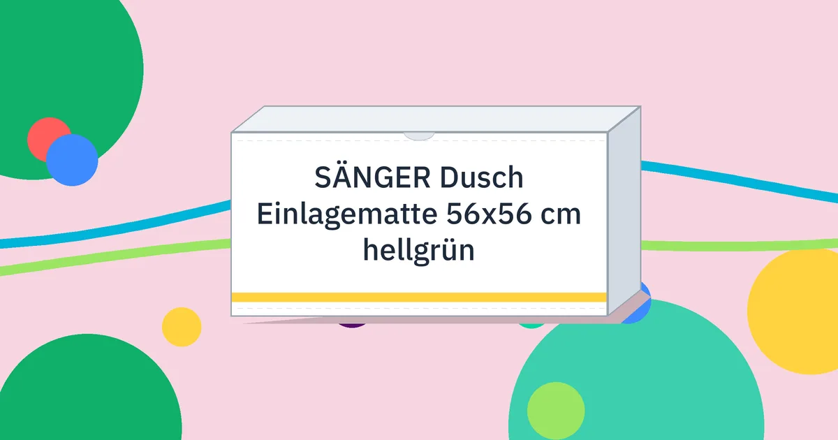 Symbolbild: Packung mit der Aufschrift SÄNGER Dusch Einlagematte 56x56 cm hellgrün (PZN 01306959) – Verfügbarkeit und Bezug in Apotheken in Frankfurt am Main