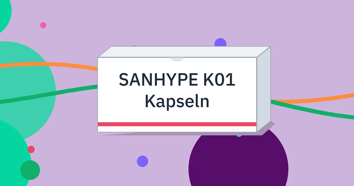 Symbolbild: Packung mit der Aufschrift SANHYPE K01 Kapseln (PZN 14366006) – Verfügbarkeit und Bezug in Apotheken in Frankfurt am Main