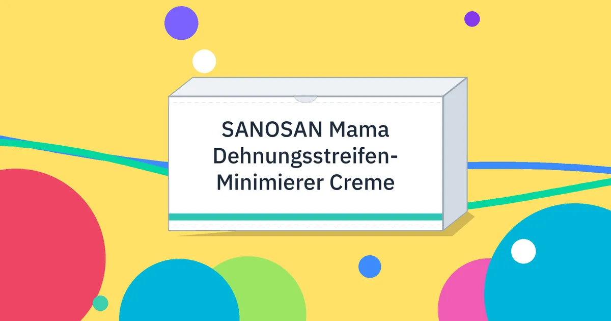 Symbolbild: Packung mit der Aufschrift SANOSAN Mama Dehnungsstreifen-Minimierer Creme (PZN 16385462) – Verfügbarkeit und Bezug in Apotheken in Frankfurt am Main