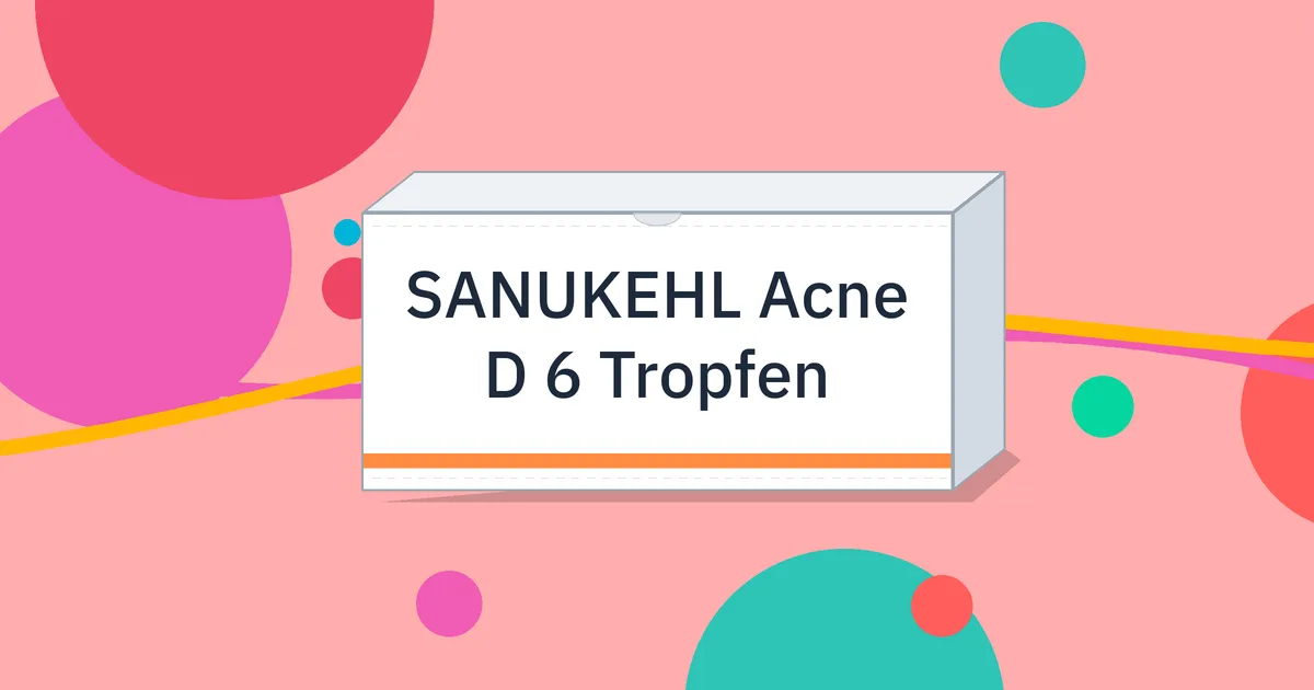 Symbolbild: Packung mit der Aufschrift SANUKEHL Acne D 6 Tropfen (PZN 07402807) – Verfügbarkeit und Bezug in Apotheken in Frankfurt am Main
