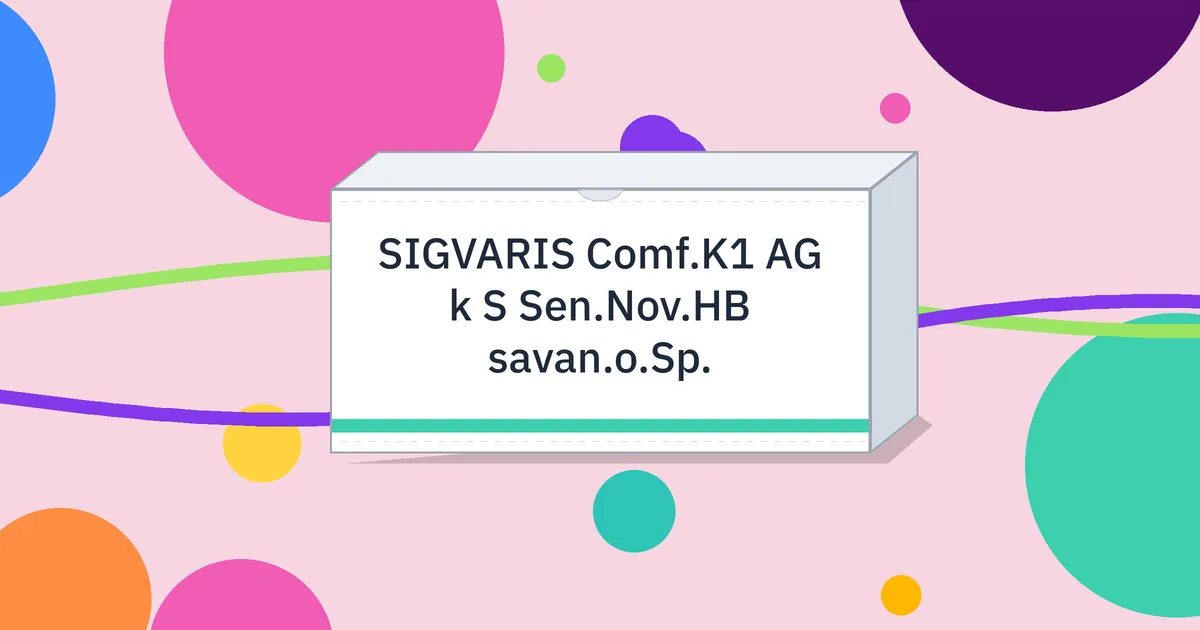 Symbolbild: Packung mit der Aufschrift SIGVARIS Comf.K1 AG k S Sen.Nov.HB savan.o.Sp. (PZN 17103052) – Verfügbarkeit und Bezug in Apotheken in Frankfurt am Main