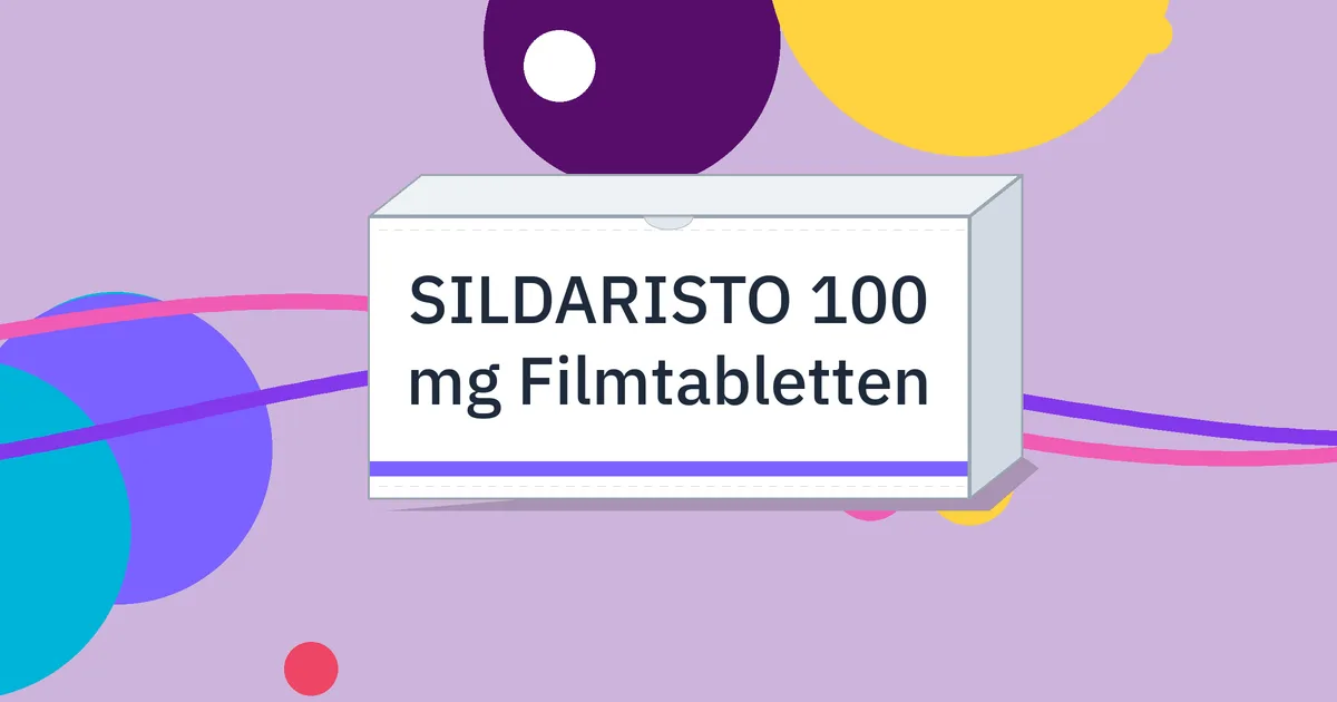 Symbolbild: Packung mit der Aufschrift SILDARISTO 100 mg Filmtabletten (PZN 18738195) – Verfügbarkeit und Bezug in Apotheken in Frankfurt am Main