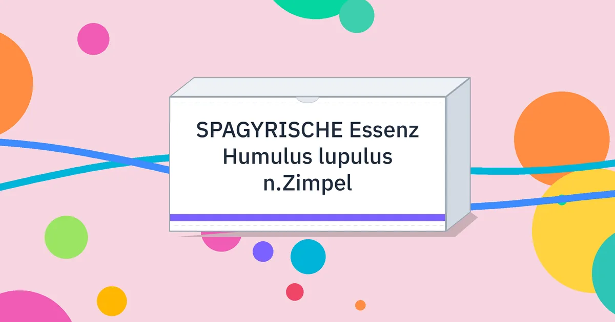 Symbolbild: Packung mit der Aufschrift SPAGYRISCHE Essenz Humulus lupulus n.Zimpel (PZN 04736407) – Verfügbarkeit und Bezug in Apotheken in Frankfurt am Main