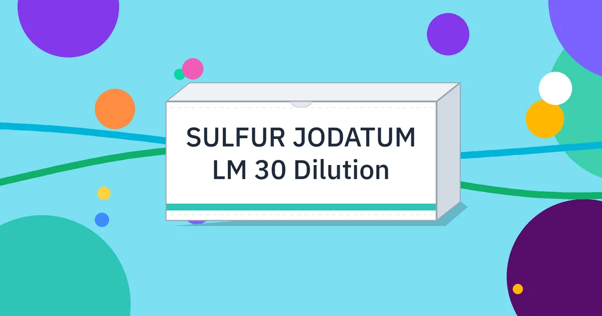 Symbolbild: Packung mit der Aufschrift SULFUR JODATUM LM 30 Dilution (PZN 13210561) – Verfügbarkeit und Bezug in Apotheken in Frankfurt am Main