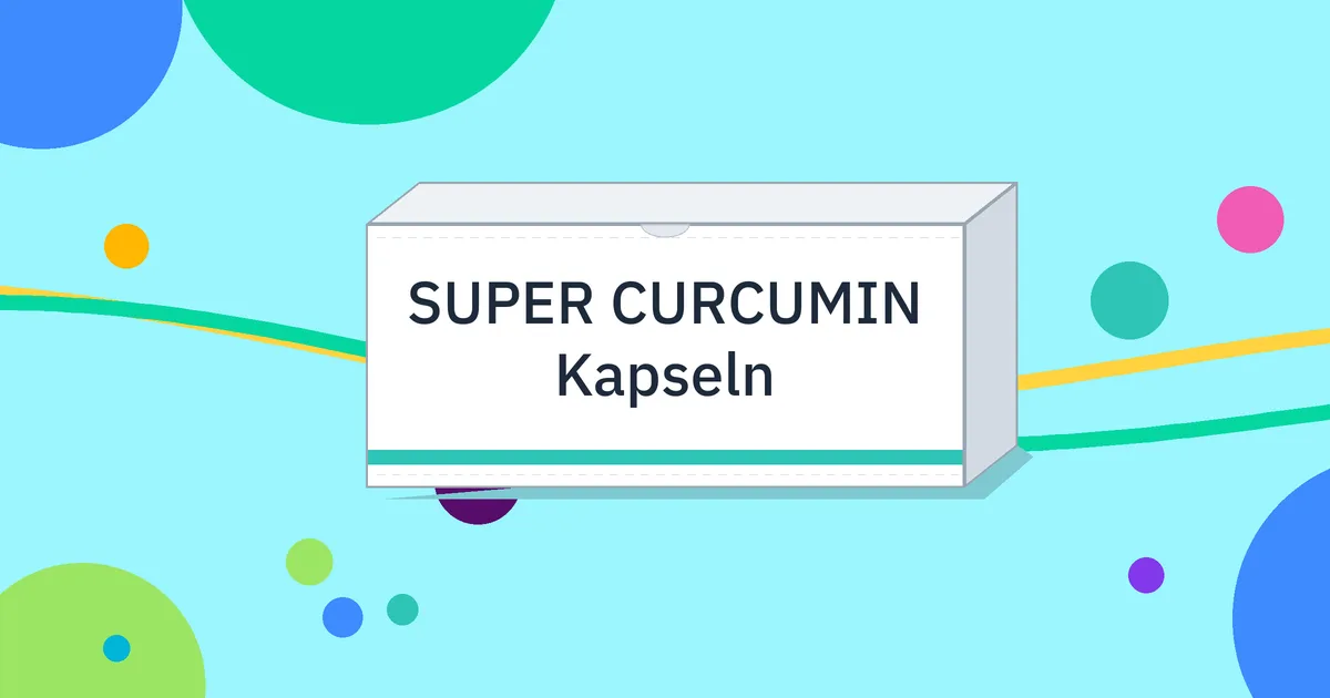 Symbolbild: Packung mit der Aufschrift SUPER CURCUMIN Kapseln (PZN 14418967) – Verfügbarkeit und Bezug in Apotheken in Frankfurt am Main