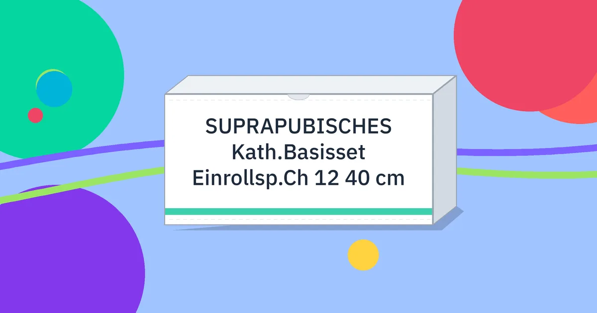 Symbolbild: Packung mit der Aufschrift SUPRAPUBISCHES Kath.Basisset Einrollsp.Ch 12 40 cm (PZN 00213262) – Verfügbarkeit und Bezug in Apotheken in Frankfurt am Main