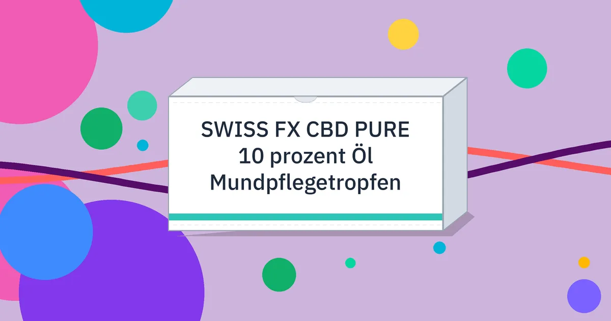 Symbolbild: Packung mit der Aufschrift SWISS FX CBD PURE 10 prozent Öl Mundpflegetropfen (PZN 19197057) – Verfügbarkeit und Bezug in Apotheken in Frankfurt am Main
