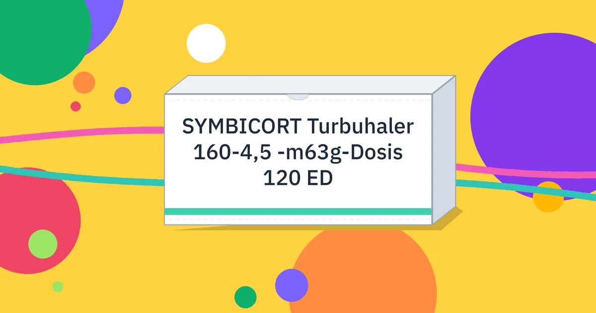 Symbolbild: Packung mit der Aufschrift SYMBICORT Turbuhaler 160-4,5 -m63g-Dosis 120 ED (PZN 06786912) – Verfügbarkeit und Bezug in Apotheken in Frankfurt am Main