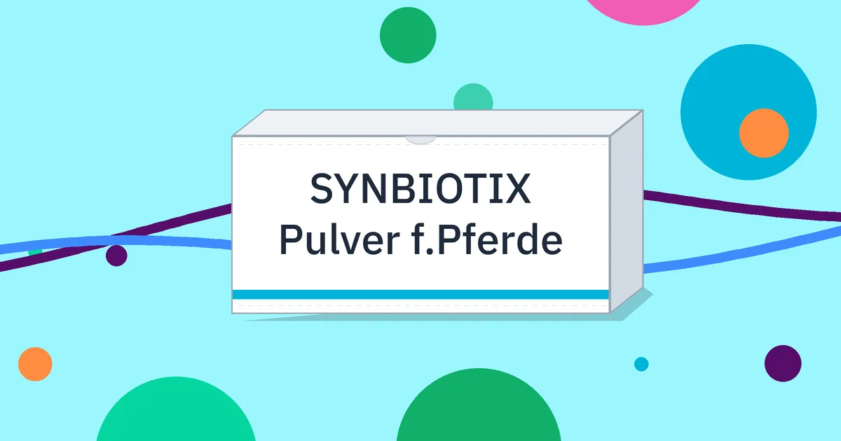 Symbolbild: Packung mit der Aufschrift SYNBIOTIX Pulver f.Pferde (PZN 17835401) – Verfügbarkeit und Bezug in Apotheken in Frankfurt am Main