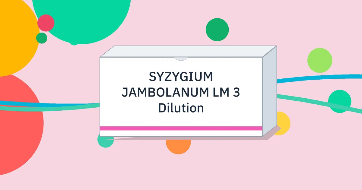 Symbolbild: Packung mit der Aufschrift SYZYGIUM JAMBOLANUM LM 3 Dilution (PZN 13212034) – Verfügbarkeit und Bezug in Apotheken in Frankfurt am Main