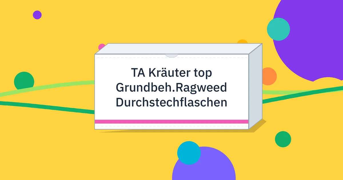 Symbolbild: Packung mit der Aufschrift TA Kräuter top Grundbeh.Ragweed Durchstechflaschen (PZN 05459861) – Verfügbarkeit und Bezug in Apotheken in Frankfurt am Main