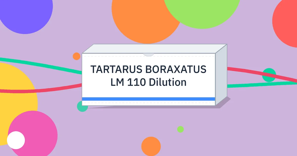 Symbolbild: Packung mit der Aufschrift TARTARUS BORAXATUS LM 110 Dilution (PZN 13215044) – Verfügbarkeit und Bezug in Apotheken in Frankfurt am Main