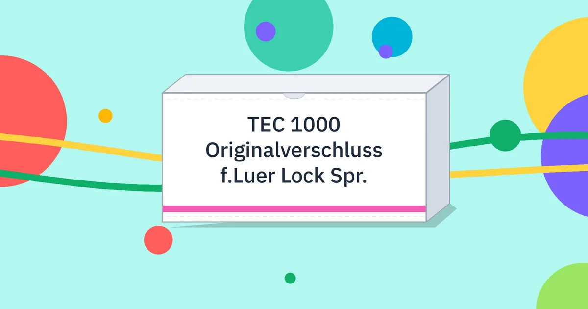 Symbolbild: Packung mit der Aufschrift TEC 1000 Originalverschluss f.Luer Lock Spr. (PZN 01162526) – Verfügbarkeit und Bezug in Apotheken in Frankfurt am Main