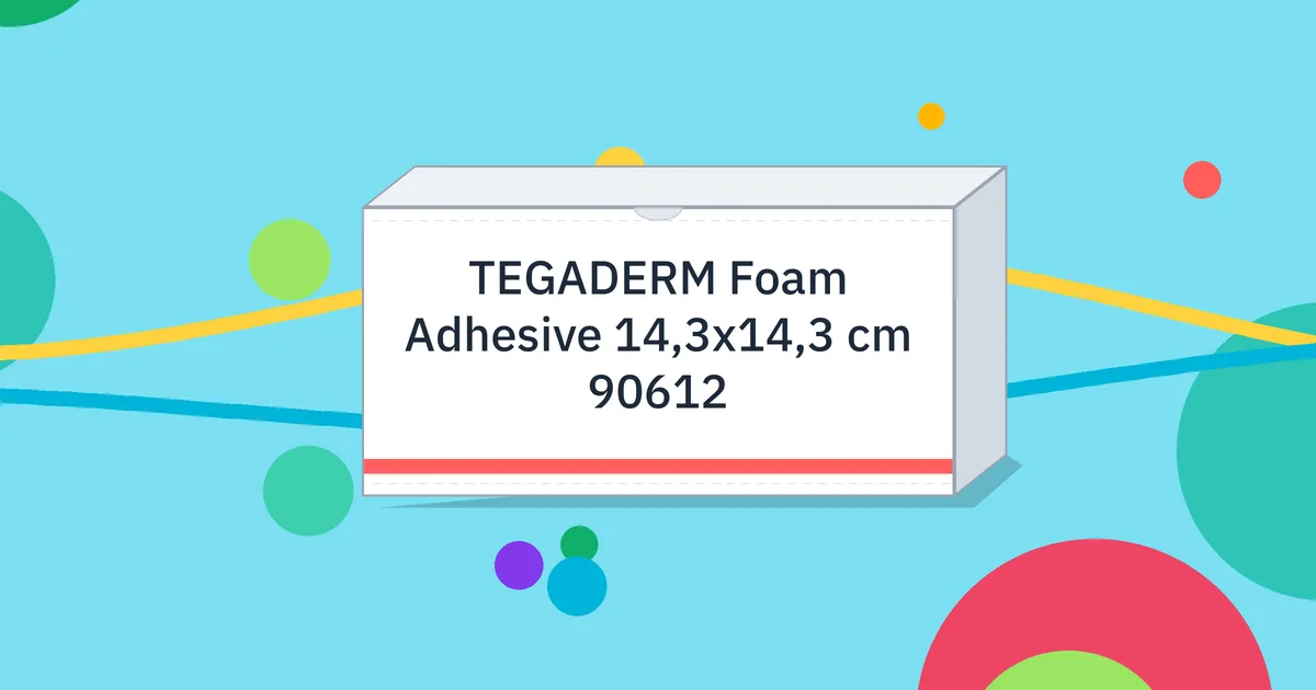 Symbolbild: Packung mit der Aufschrift TEGADERM Foam Adhesive 14,3x14,3 cm 90612 (PZN 09007653) – Verfügbarkeit und Bezug in Apotheken in Frankfurt am Main