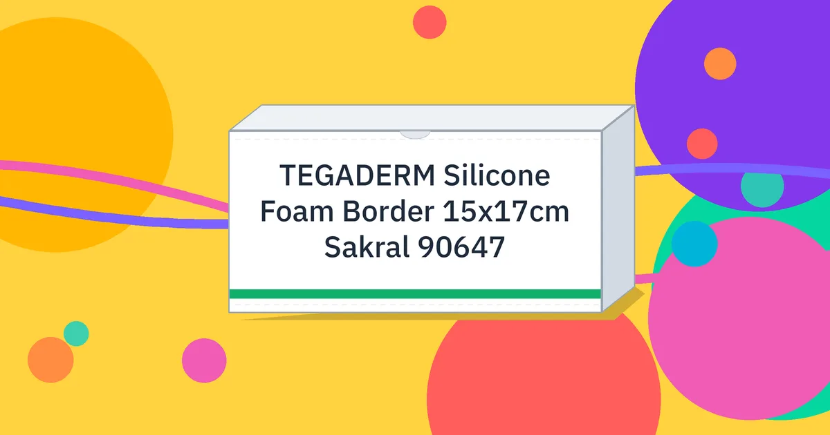Symbolbild: Packung mit der Aufschrift TEGADERM Silicone Foam Border 15x17cm Sakral 90647 (PZN 12530329) – Verfügbarkeit und Bezug in Apotheken in Frankfurt am Main