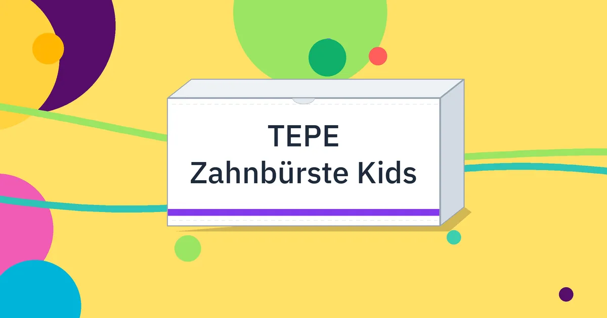 Symbolbild: Packung mit der Aufschrift TEPE Zahnbürste Kids (PZN 10852075) – Verfügbarkeit und Bezug in Apotheken in Frankfurt am Main