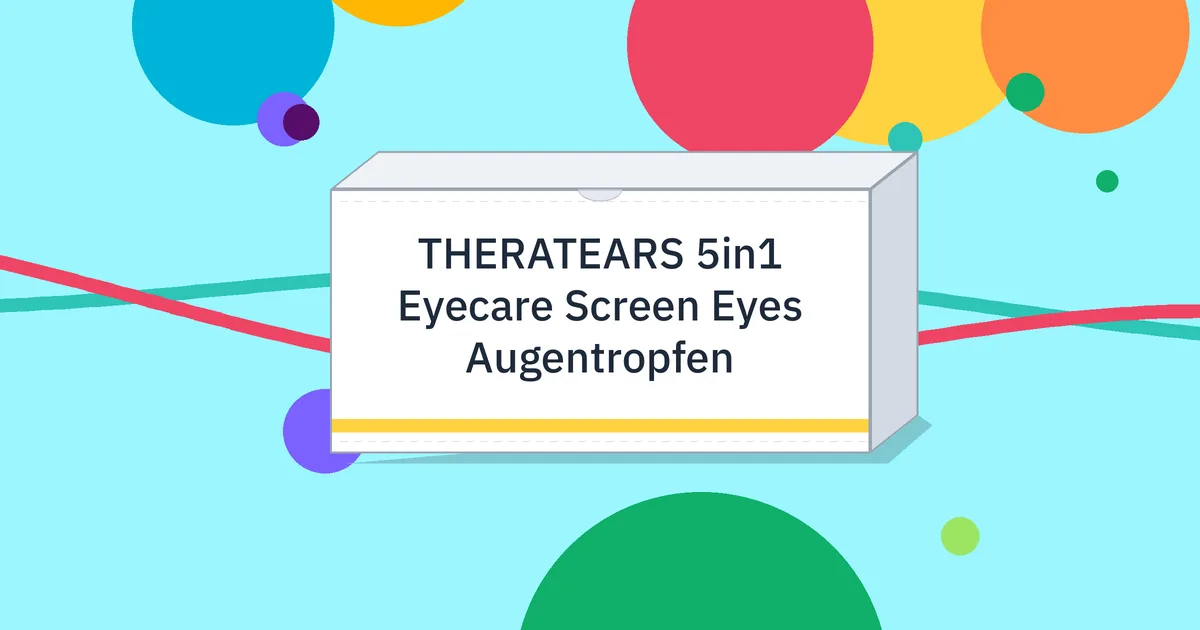 Symbolbild: Packung mit der Aufschrift THERATEARS 5in1 Eyecare Screen Eyes Augentropfen (PZN 19235013) – Verfügbarkeit und Bezug in Apotheken in Frankfurt am Main
