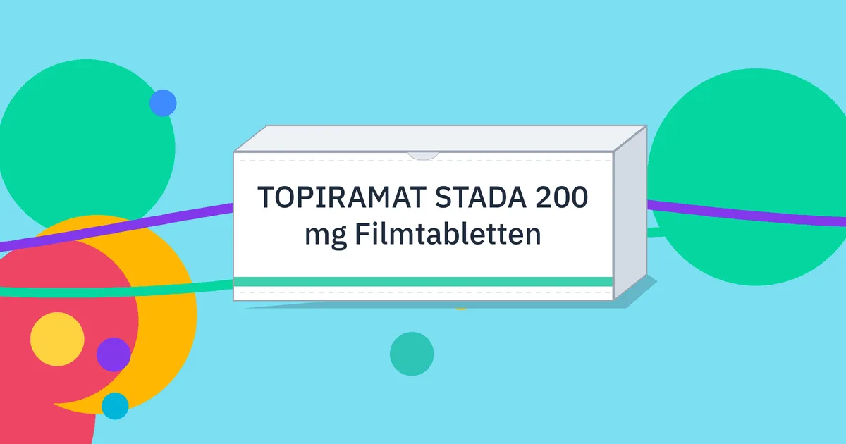 Symbolbild: Packung mit der Aufschrift TOPIRAMAT STADA 200 mg Filmtabletten (PZN 09195465) – Verfügbarkeit und Bezug in Apotheken in Frankfurt am Main