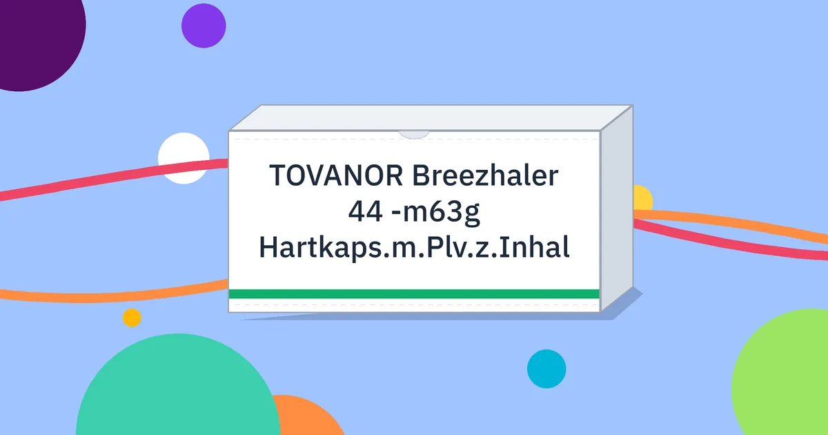 Symbolbild: Packung mit der Aufschrift TOVANOR Breezhaler 44 -m63g Hartkaps.m.Plv.z.Inhal (PZN 14058411) – Verfügbarkeit und Bezug in Apotheken in Frankfurt am Main