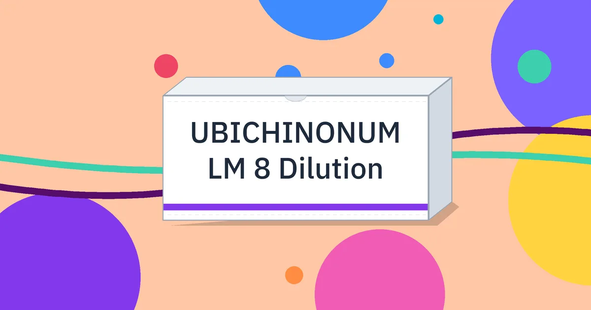 Symbolbild: Packung mit der Aufschrift UBICHINONUM LM 8 Dilution (PZN 13254771) – Verfügbarkeit und Bezug in Apotheken in Frankfurt am Main