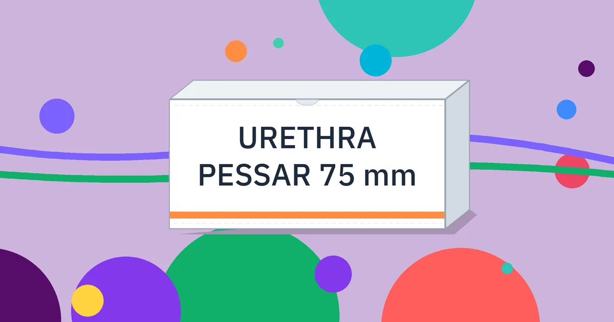 Symbolbild: Packung mit der Aufschrift URETHRA PESSAR 75 mm (PZN 07280422) – Verfügbarkeit und Bezug in Apotheken in Frankfurt am Main