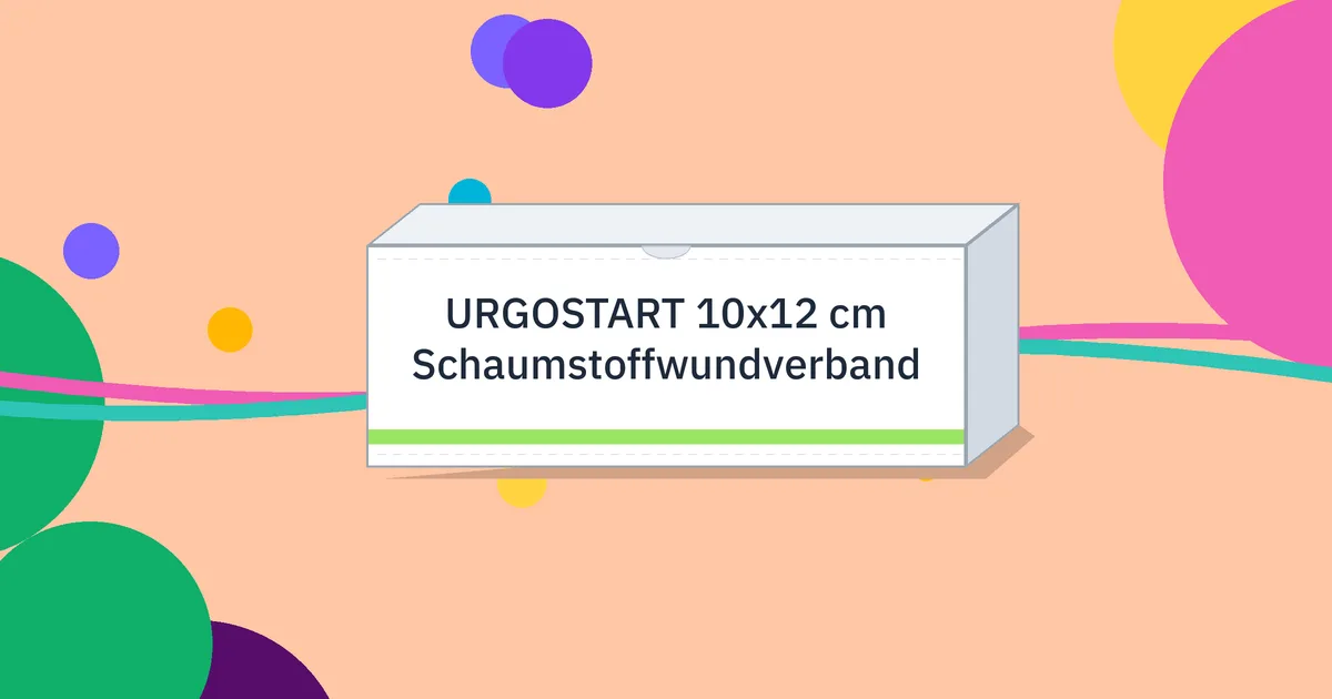 Symbolbild: Packung mit der Aufschrift URGOSTART 10x12 cm Schaumstoffwundverband (PZN 20608264) – Verfügbarkeit und Bezug in Apotheken in Frankfurt am Main