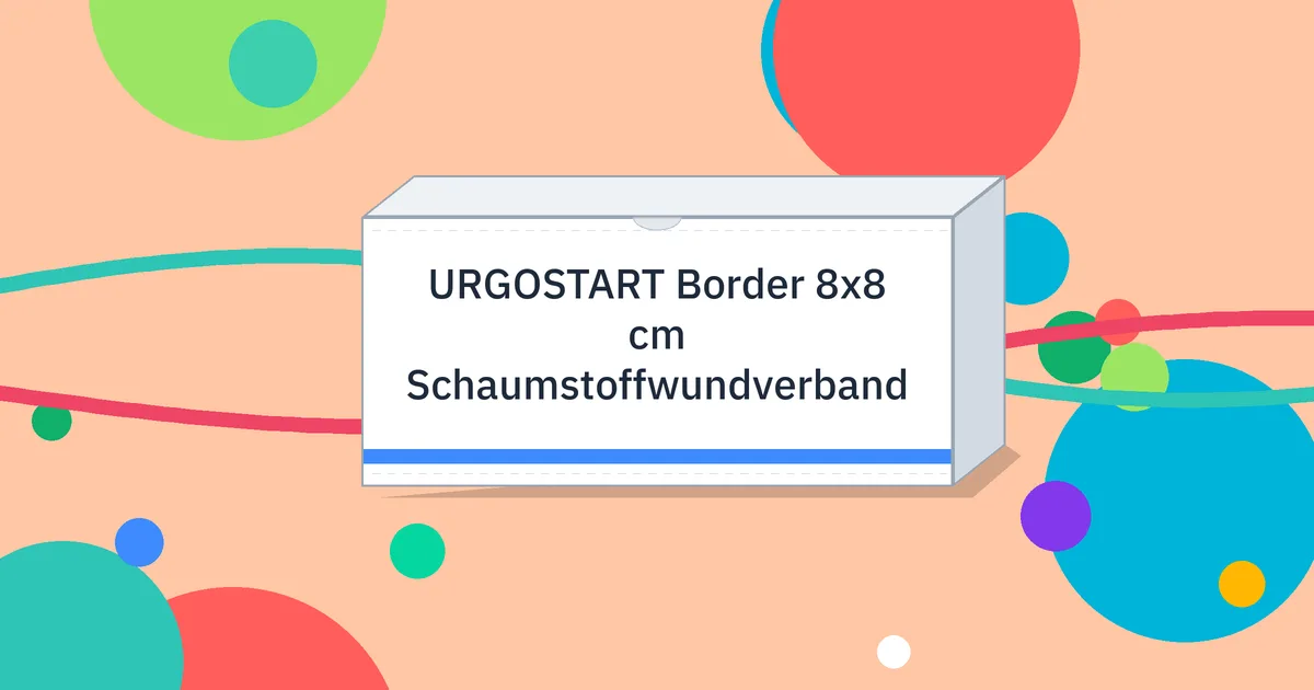 Symbolbild: Packung mit der Aufschrift URGOSTART Border 8x8 cm Schaumstoffwundverband (PZN 19487140) – Verfügbarkeit und Bezug in Apotheken in Frankfurt am Main