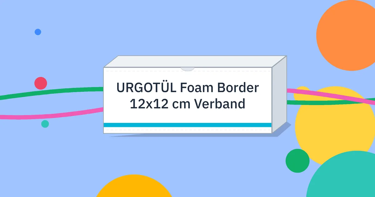 Symbolbild: Packung mit der Aufschrift URGOTÜL Foam Border 12x12 cm Verband (PZN 10203158) – Verfügbarkeit und Bezug in Apotheken in Frankfurt am Main