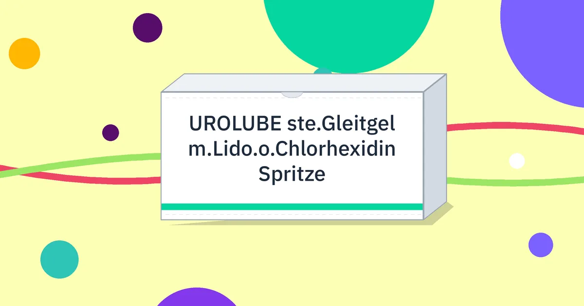 Symbolbild: Packung mit der Aufschrift UROLUBE ste.Gleitgel m.Lido.o.Chlorhexidin Spritze (PZN 19460945) – Verfügbarkeit und Bezug in Apotheken in Frankfurt am Main