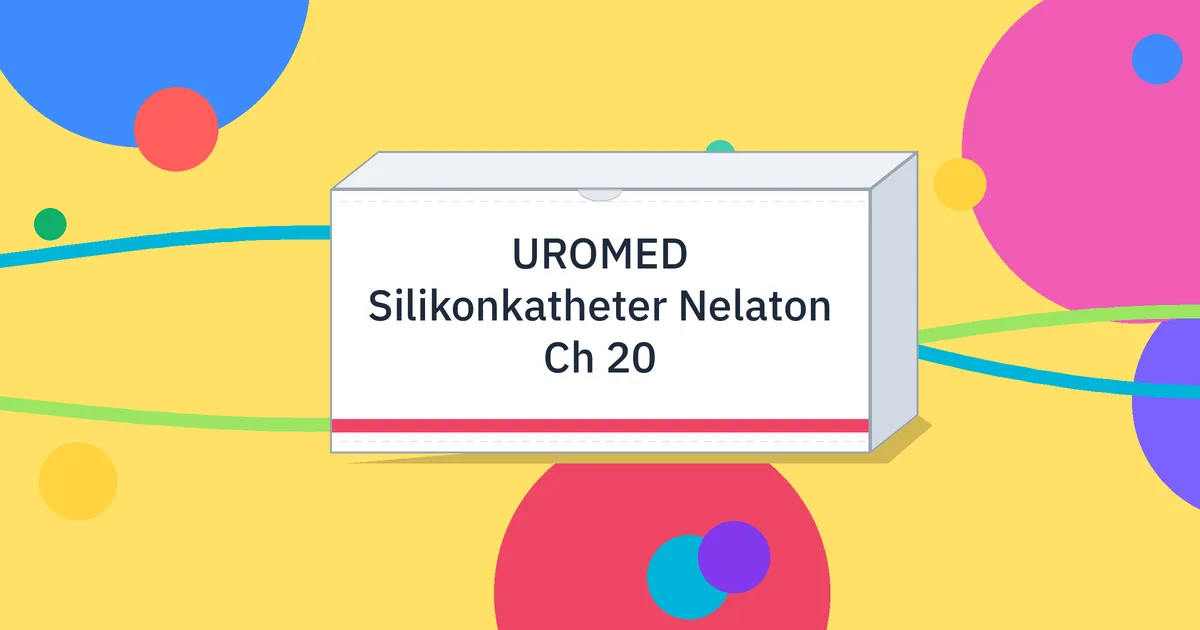 Symbolbild: Packung mit der Aufschrift UROMED Silikonkatheter Nelaton Ch 20 (PZN 03164914) – Verfügbarkeit und Bezug in Apotheken in Frankfurt am Main