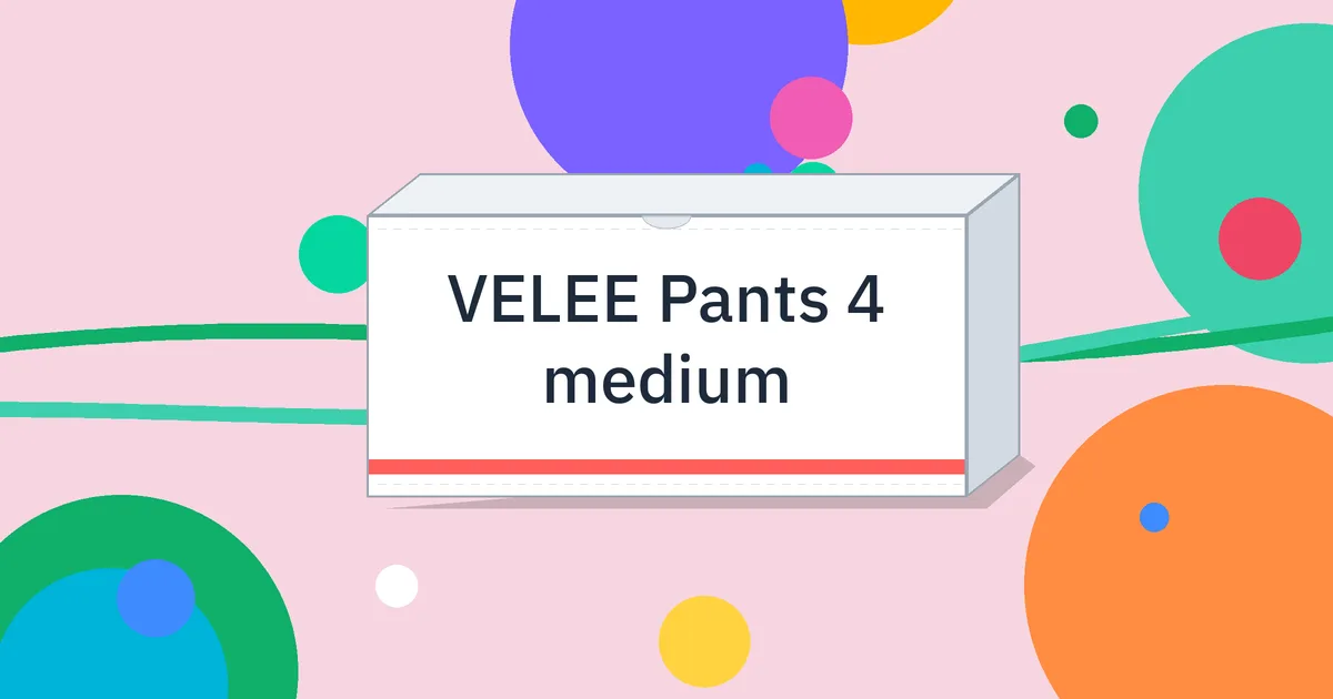 Symbolbild: Packung mit der Aufschrift VELEE Pants 4 medium (PZN 20340324) – Verfügbarkeit und Bezug in Apotheken in Frankfurt am Main