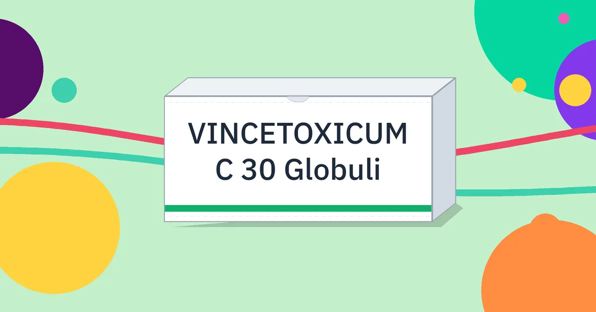 Symbolbild: Packung mit der Aufschrift VINCETOXICUM C 30 Globuli (PZN 00546182) – Verfügbarkeit und Bezug in Apotheken in Frankfurt am Main
