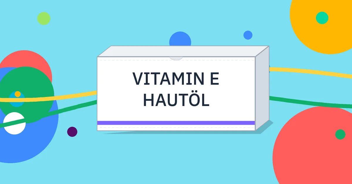 Symbolbild: Packung mit der Aufschrift VITAMIN E HAUTÖL (PZN 04953056) – Verfügbarkeit und Bezug in Apotheken in Frankfurt am Main