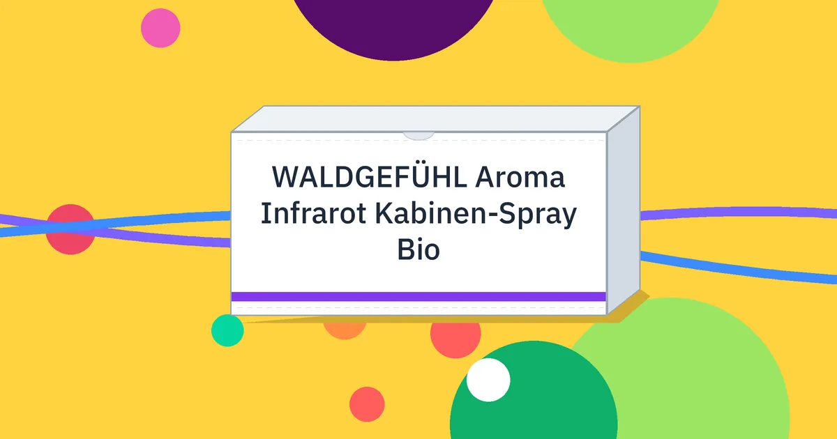 Symbolbild: Packung mit der Aufschrift WALDGEFÜHL Aroma Infrarot Kabinen-Spray Bio (PZN 19214790) – Verfügbarkeit und Bezug in Apotheken in Frankfurt am Main