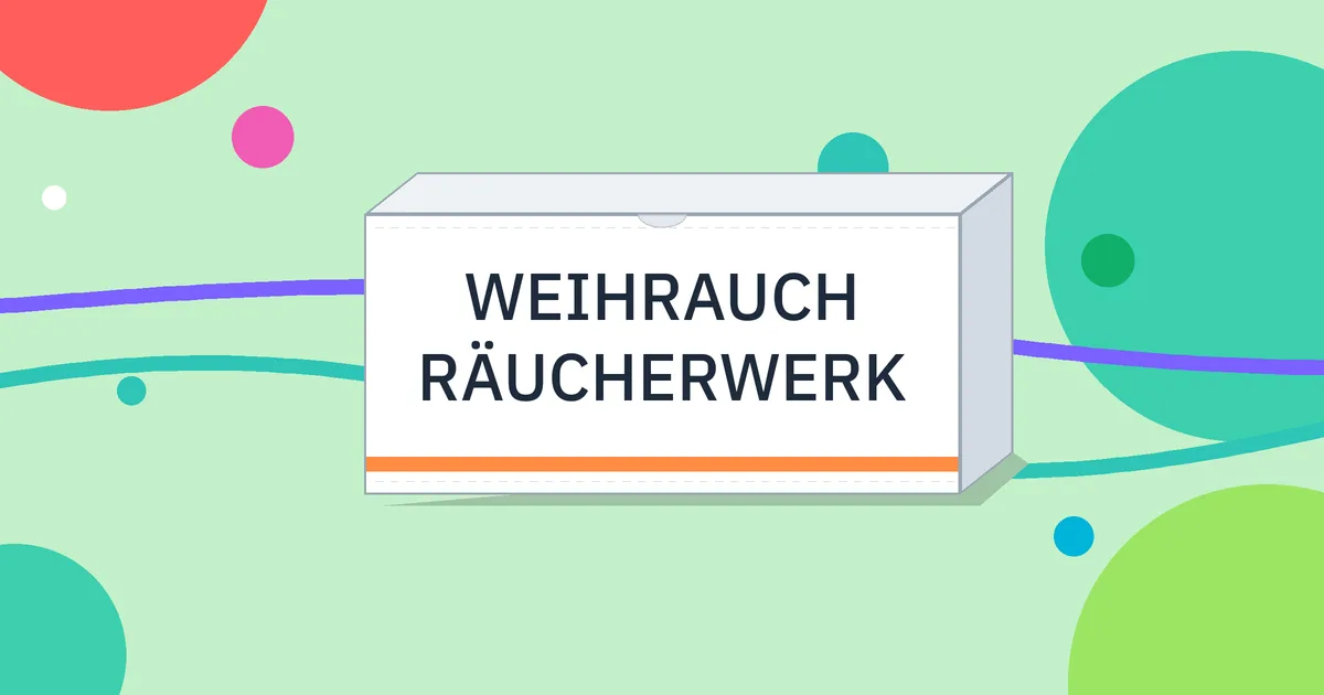 Symbolbild: Packung mit der Aufschrift WEIHRAUCH RÄUCHERWERK (PZN 05451457) – Verfügbarkeit und Bezug in Apotheken in Frankfurt am Main