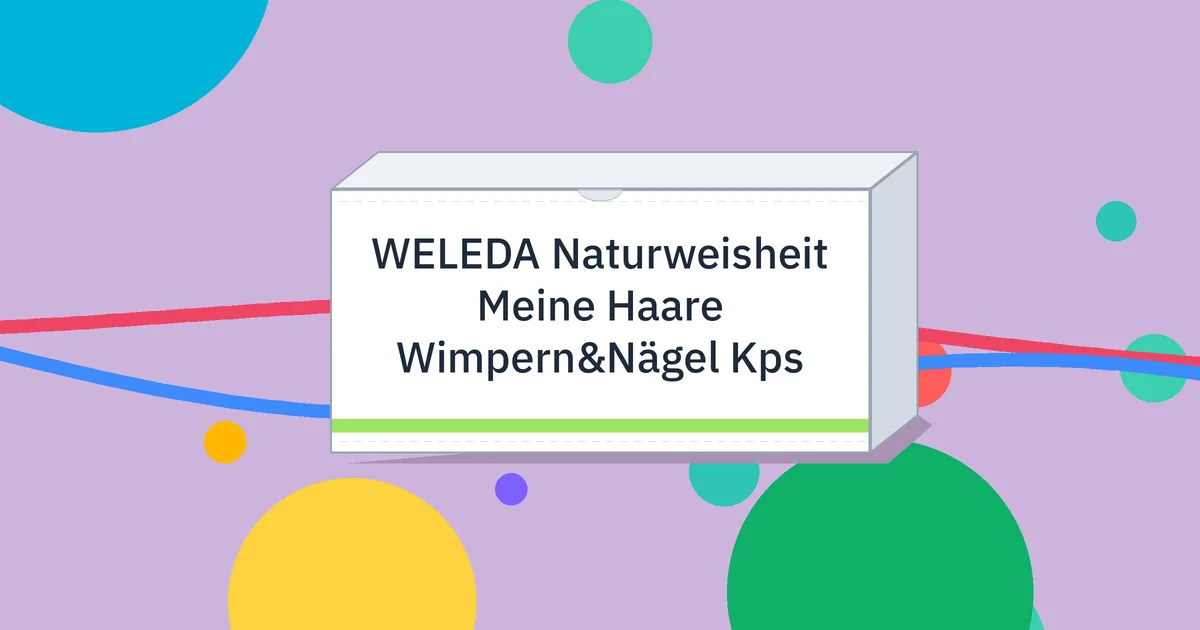 Symbolbild: Packung mit der Aufschrift WELEDA Naturweisheit Meine Haare Wimpern&Nägel Kps (PZN 17260998) – Verfügbarkeit und Bezug in Apotheken in Frankfurt am Main