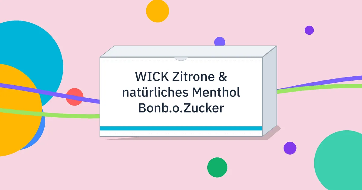 Symbolbild: Packung mit der Aufschrift WICK Zitrone & natürliches Menthol Bonb.o.Zucker (PZN 00015869) – Verfügbarkeit und Bezug in Apotheken in Frankfurt am Main