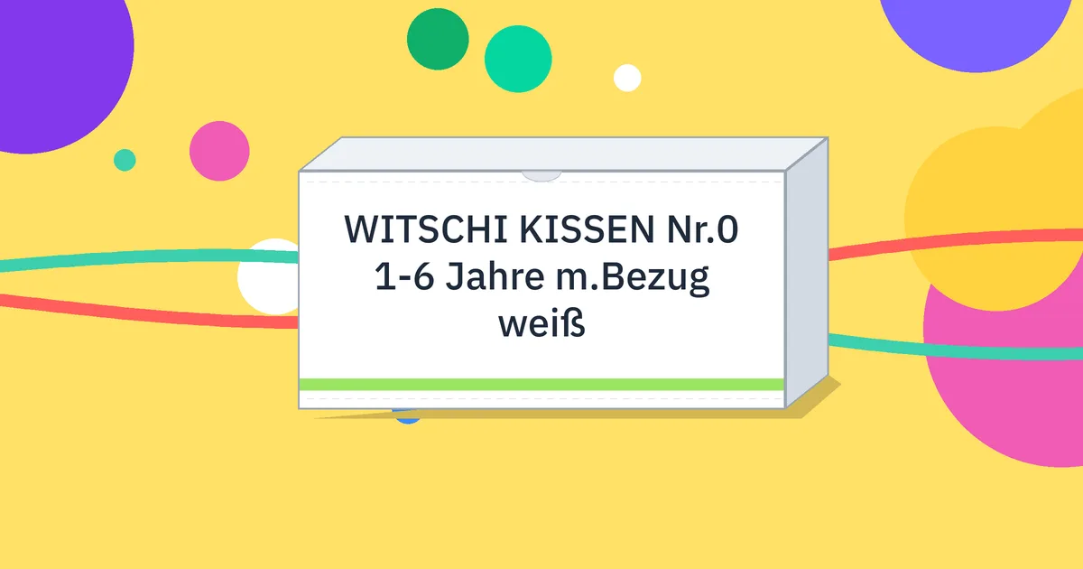 Symbolbild: Packung mit der Aufschrift WITSCHI KISSEN Nr.0 1-6 Jahre m.Bezug weiß (PZN 00627288) – Verfügbarkeit und Bezug in Apotheken in Frankfurt am Main