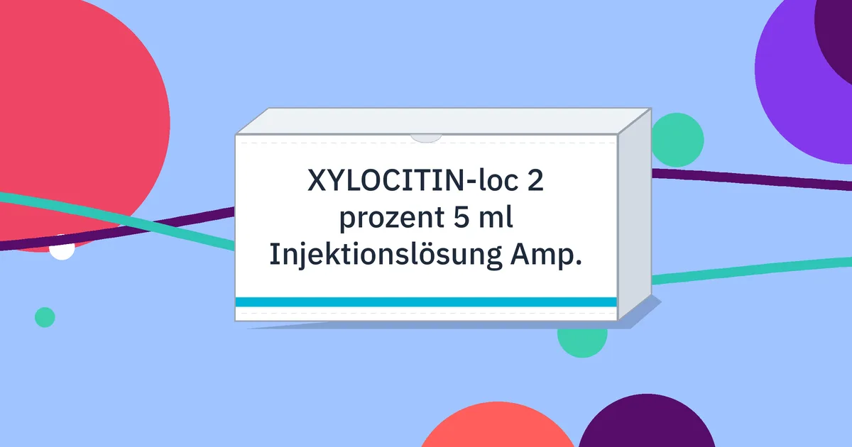 Symbolbild: Packung mit der Aufschrift XYLOCITIN-loc 2 prozent 5 ml Injektionslösung Amp. (PZN 00676447) – Verfügbarkeit und Bezug in Apotheken in Frankfurt am Main