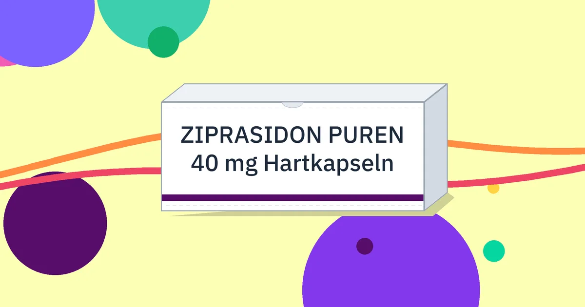 Symbolbild: Packung mit der Aufschrift ZIPRASIDON PUREN 40 mg Hartkapseln (PZN 12479551) – Verfügbarkeit und Bezug in Apotheken in Frankfurt am Main