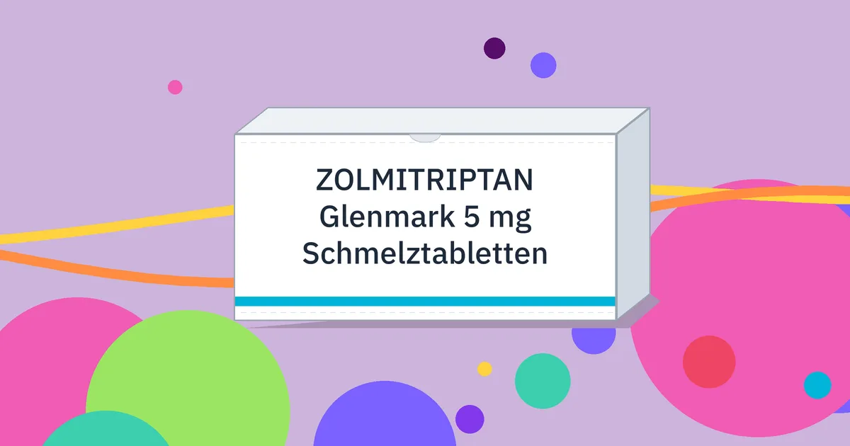 Symbolbild: Packung mit der Aufschrift ZOLMITRIPTAN Glenmark 5 mg Schmelztabletten (PZN 09726589) – Verfügbarkeit und Bezug in Apotheken in Frankfurt am Main